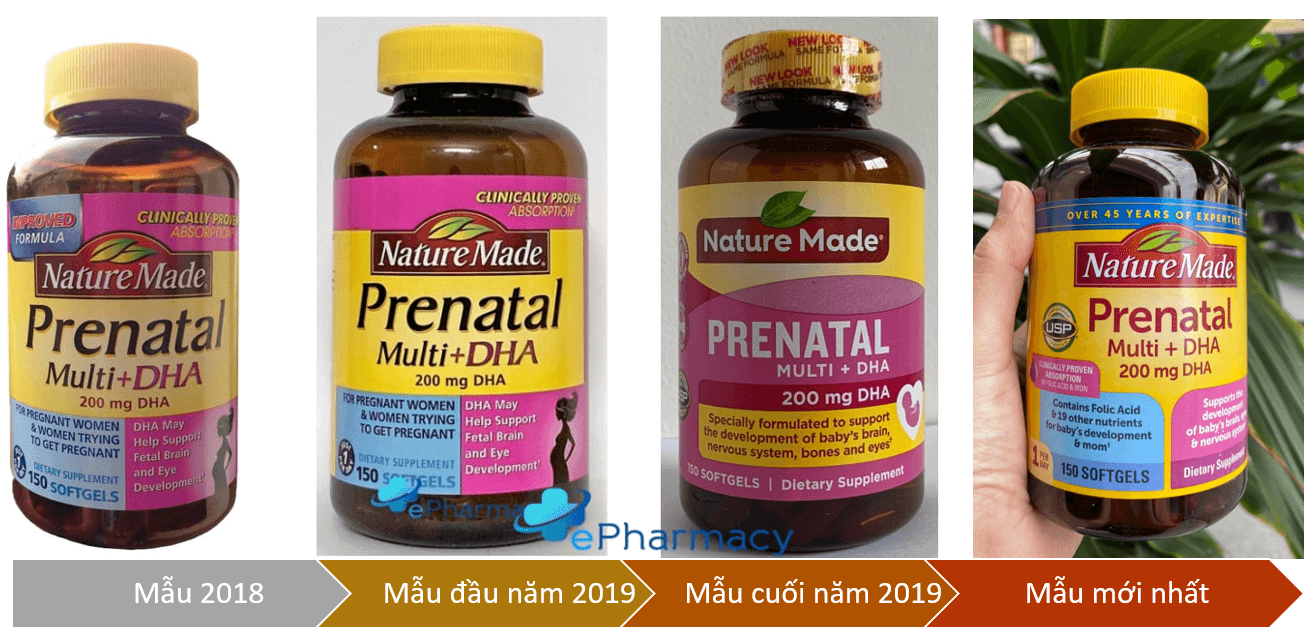 Cách phân biệt prenatal thật và giả - Prenatal multi DHA - Vitamin68.com